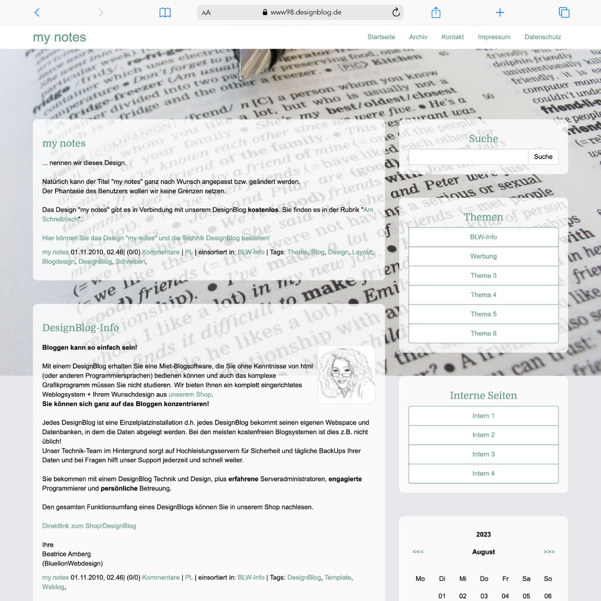 my notes - Blog-Shop