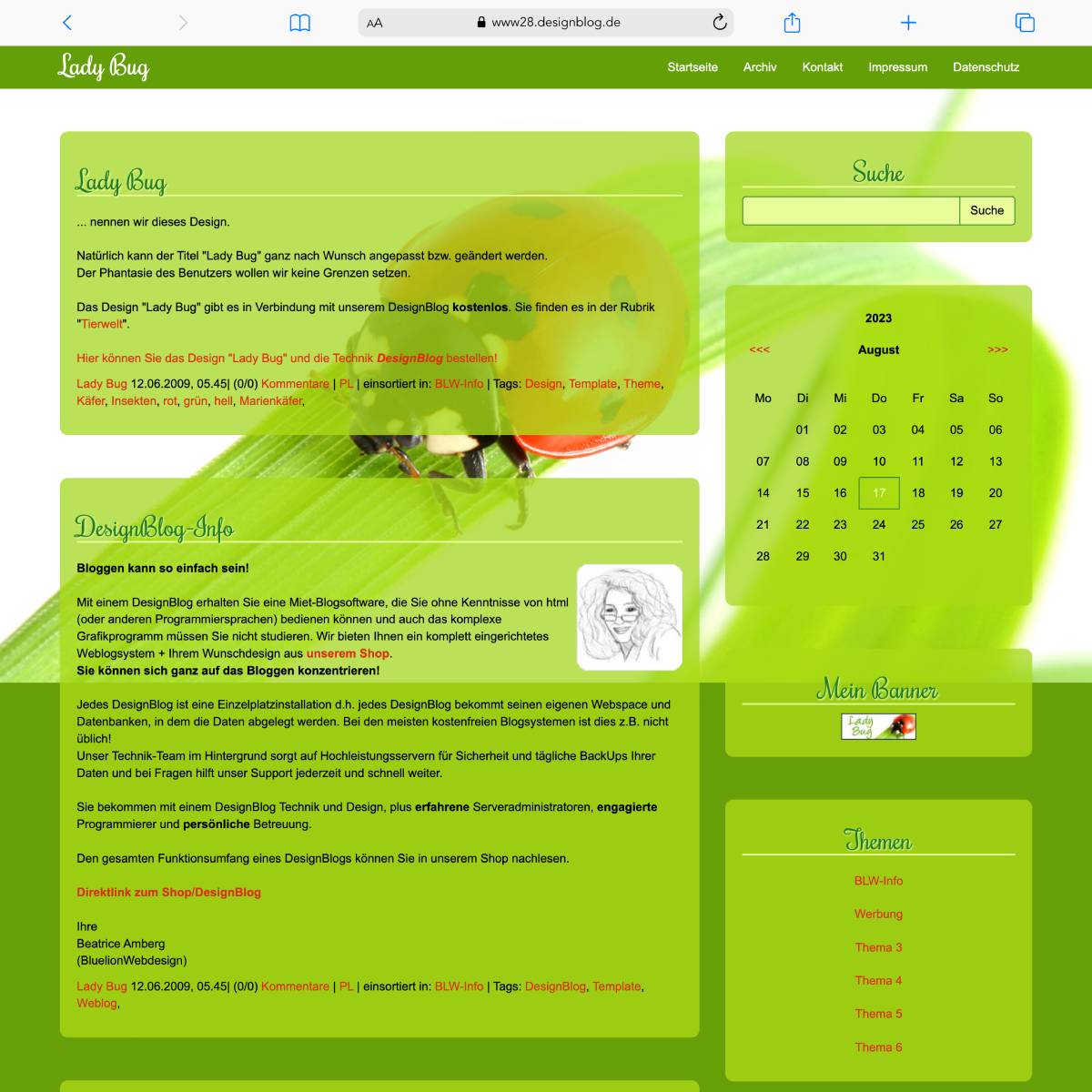 Lady Bug - Blog-Shop