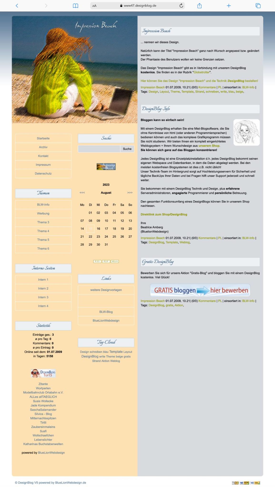 Impression Beach - Blog-Shop