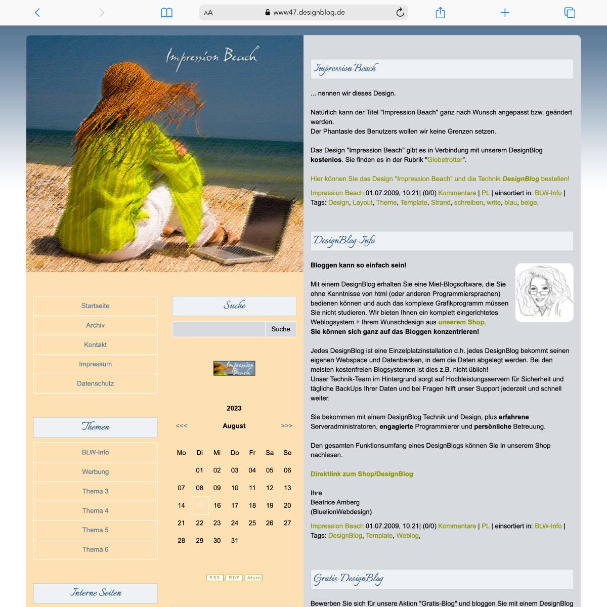 Impression Beach - Blog-Shop