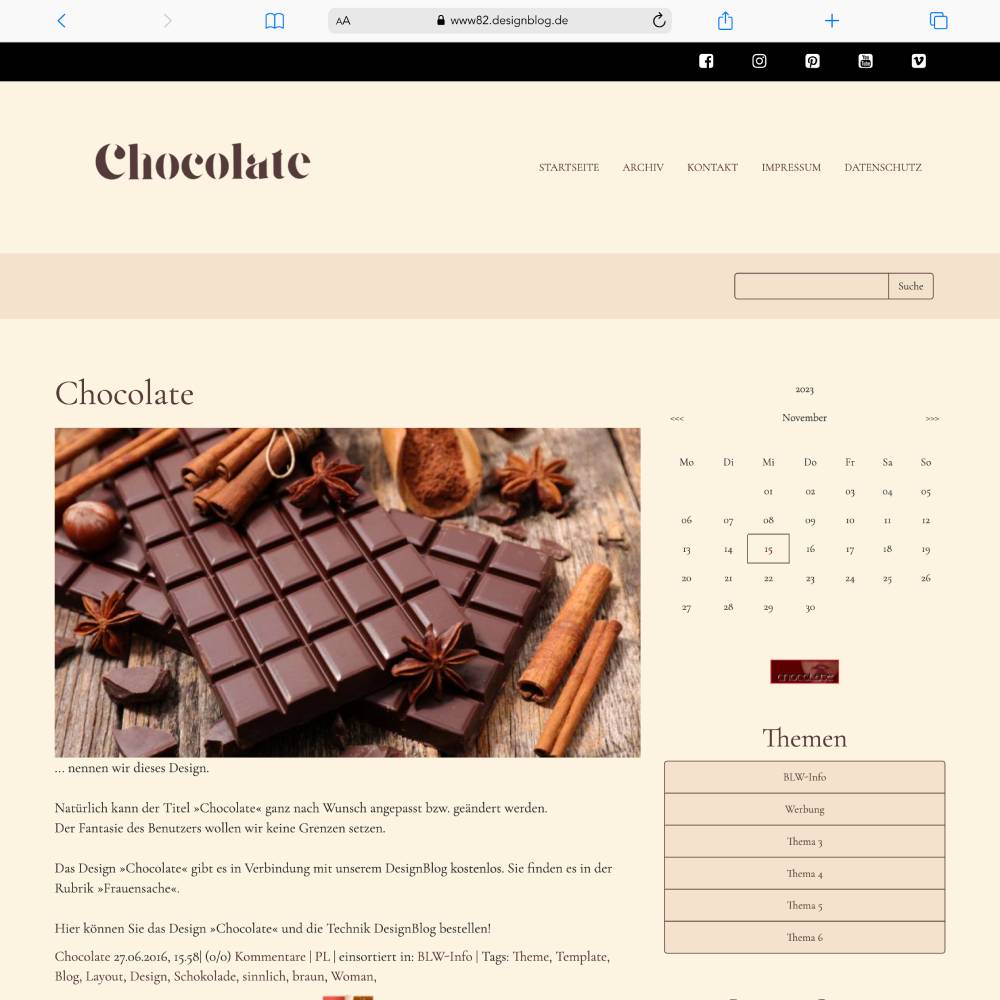 Chocolate - Blog-Shop